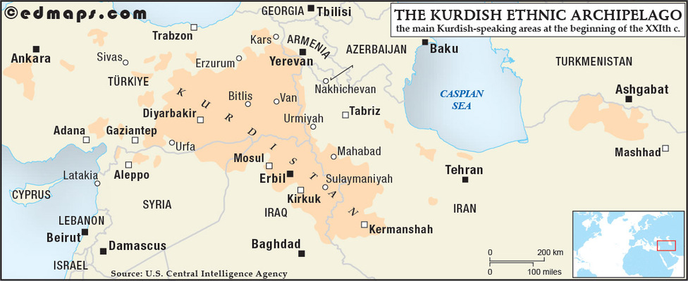 Kurdistan in Seven Maps - Present History Maps
